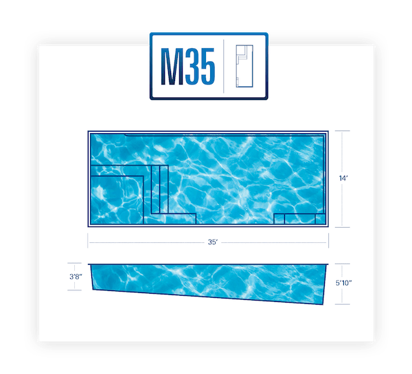 M Series M35 (Maya Color) by River Pools Installation | Parrot Bay Pools